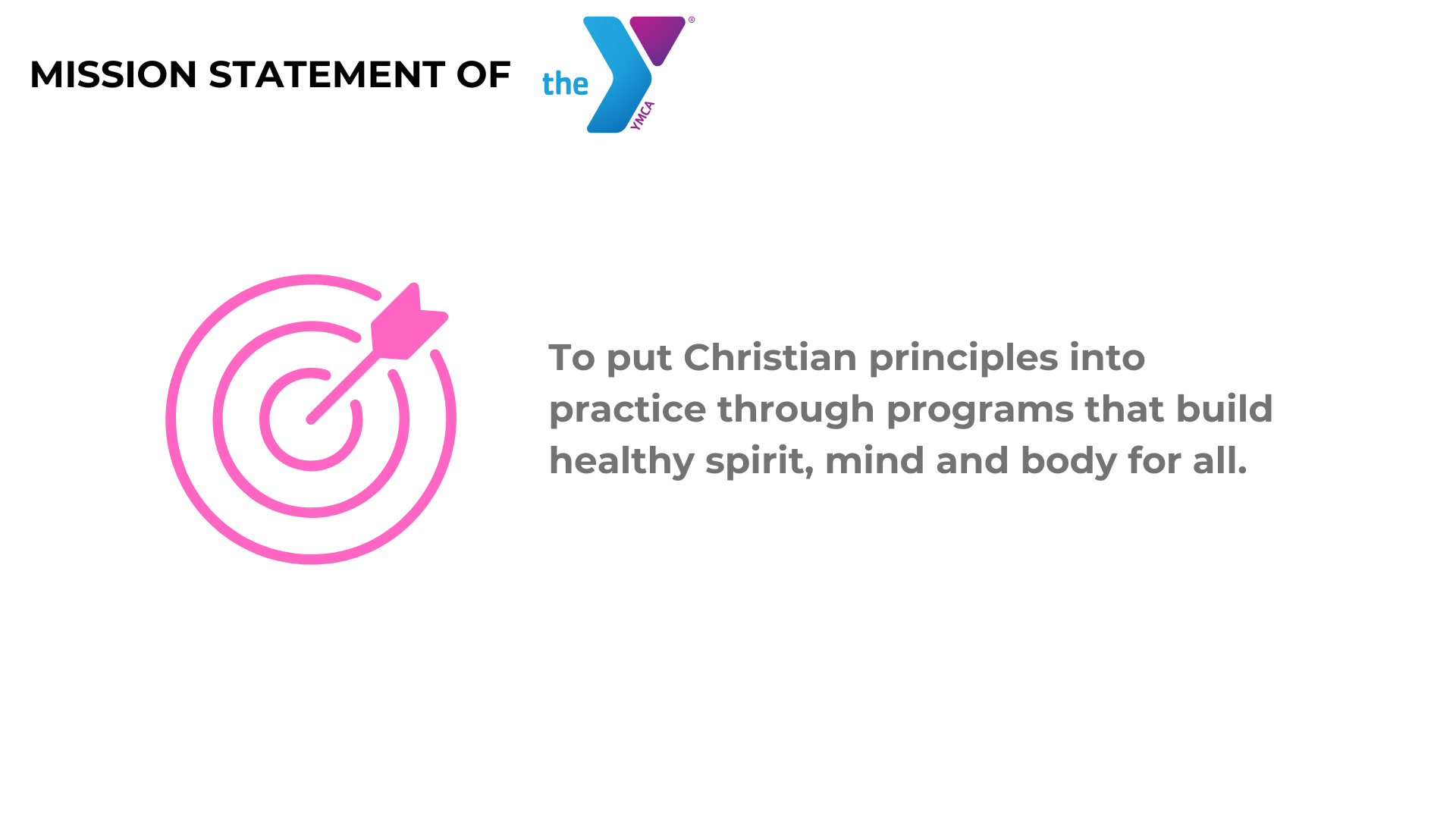 YMCA Mission and Vision Statement