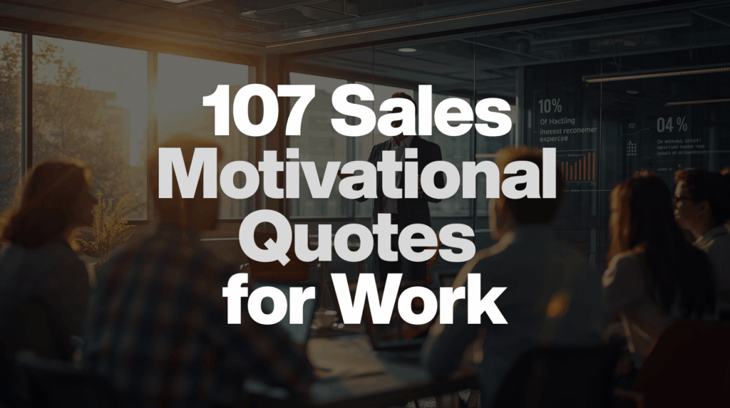 107 Sales Motivational Quotes for Work